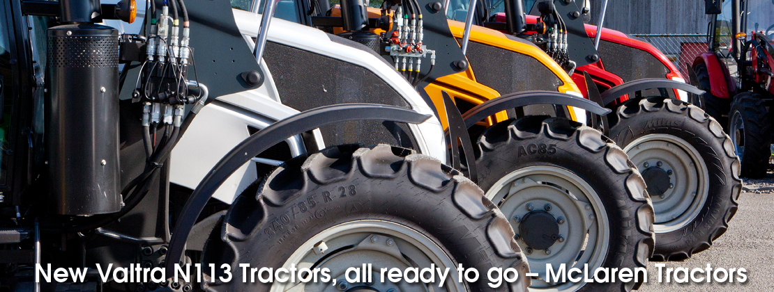 Valtra N113 120hp tractors arrive en masse - McLaren Tractors